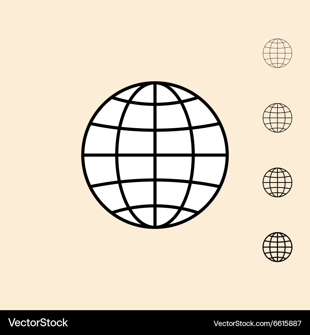 Icon of abstract globe Royalty Free Vector Image