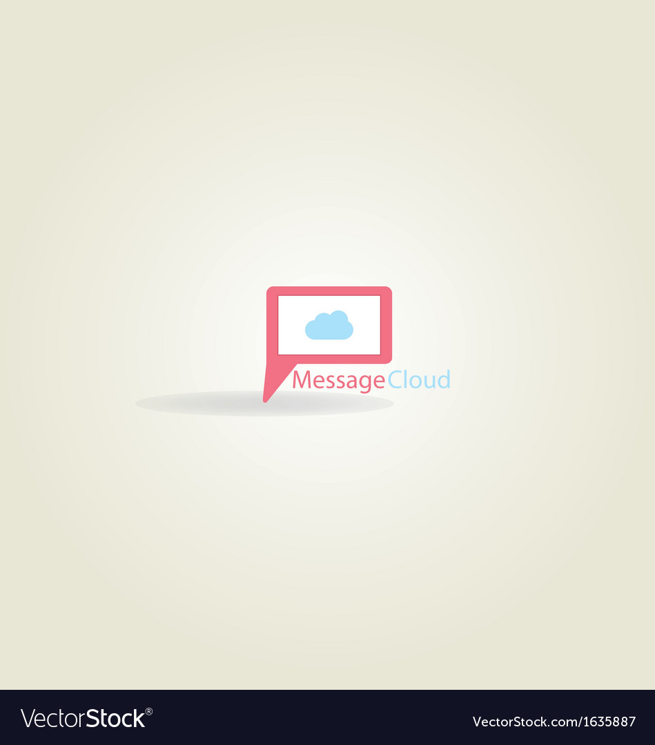 Message cloud logo Royalty Free Vector Image - VectorStock