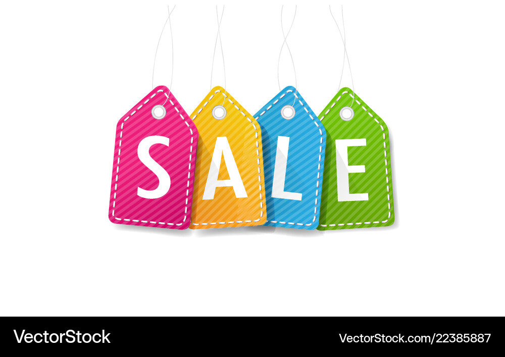 Sale price tags Royalty Free Vector Image - VectorStock