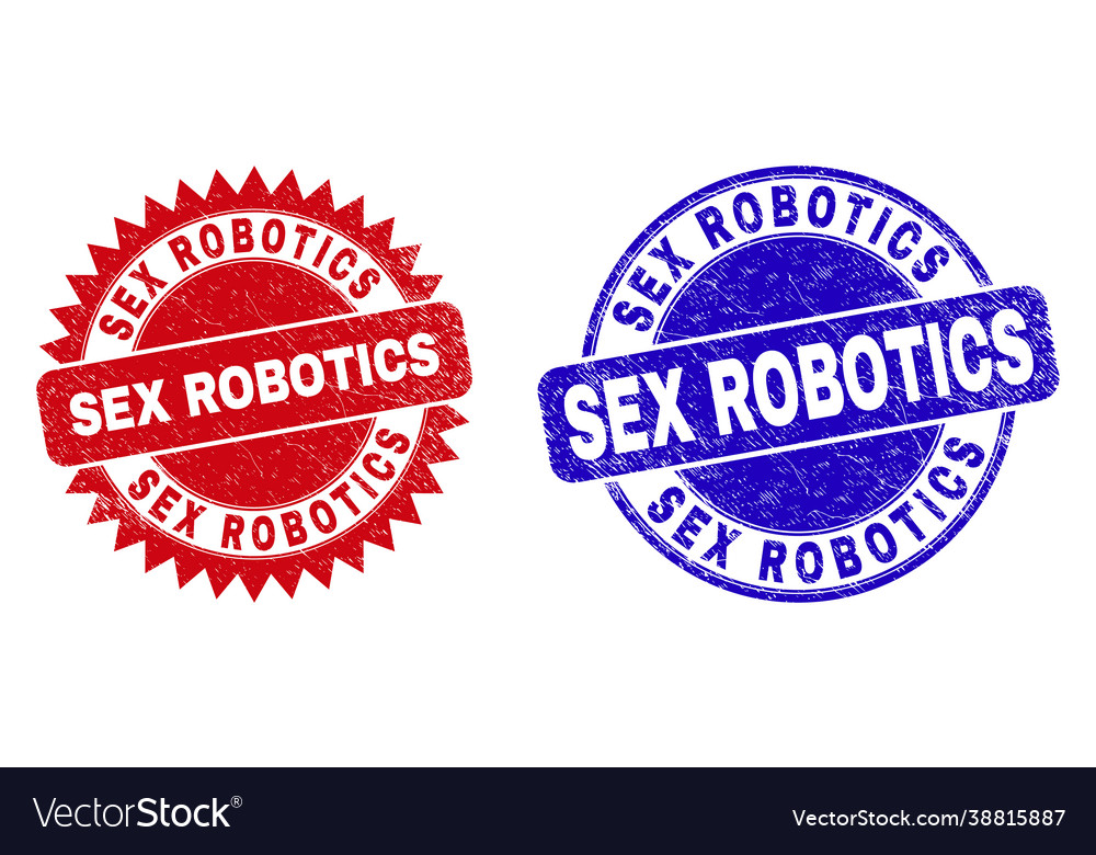 Sex Robotics Rounded And Rosette Watermarks Vector Image