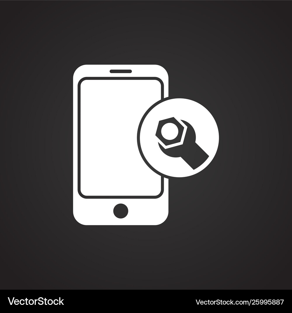 Smartphone related icon on background for graphic Vector Image