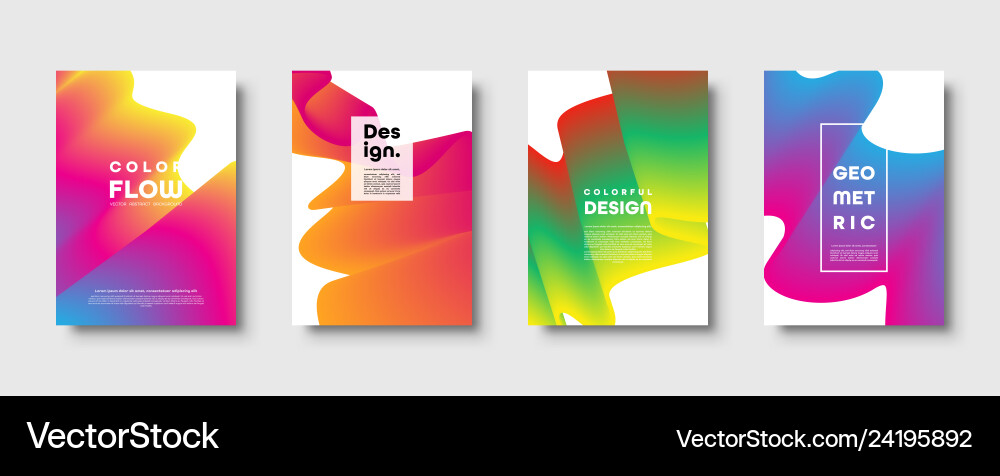 Abstract trendy geometric background with liquid Vector Image
