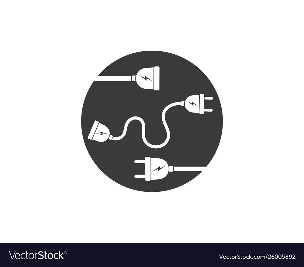 Electric socket plug Royalty Free Vector Image