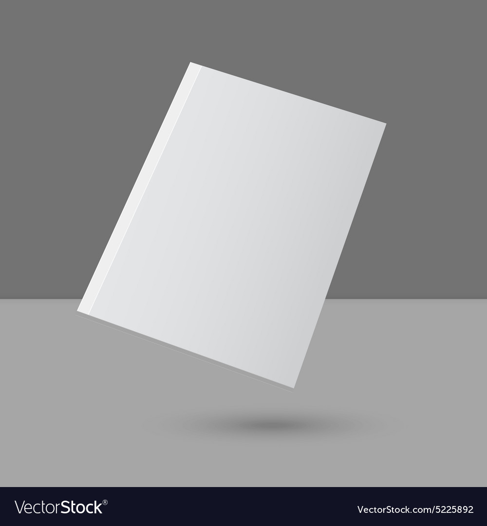 Hovering blank empty magazine Royalty Free Vector Image