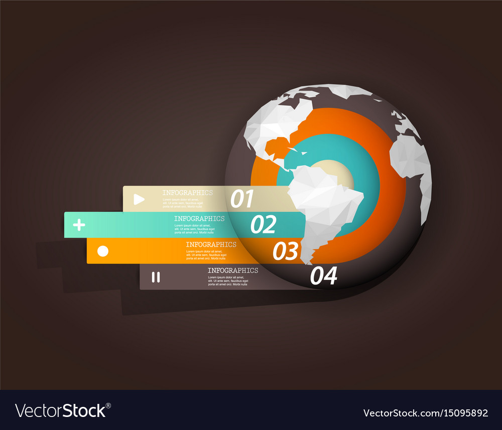 Infographic template with four stripes Royalty Free Vector
