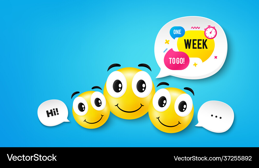 One week offer bubble banner discount sticker Vector Image