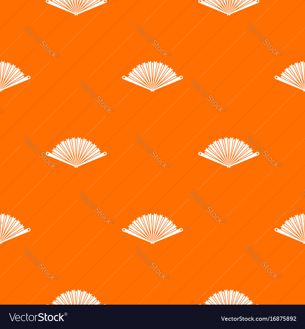 Opened oriental fan pattern seamless Royalty Free Vector