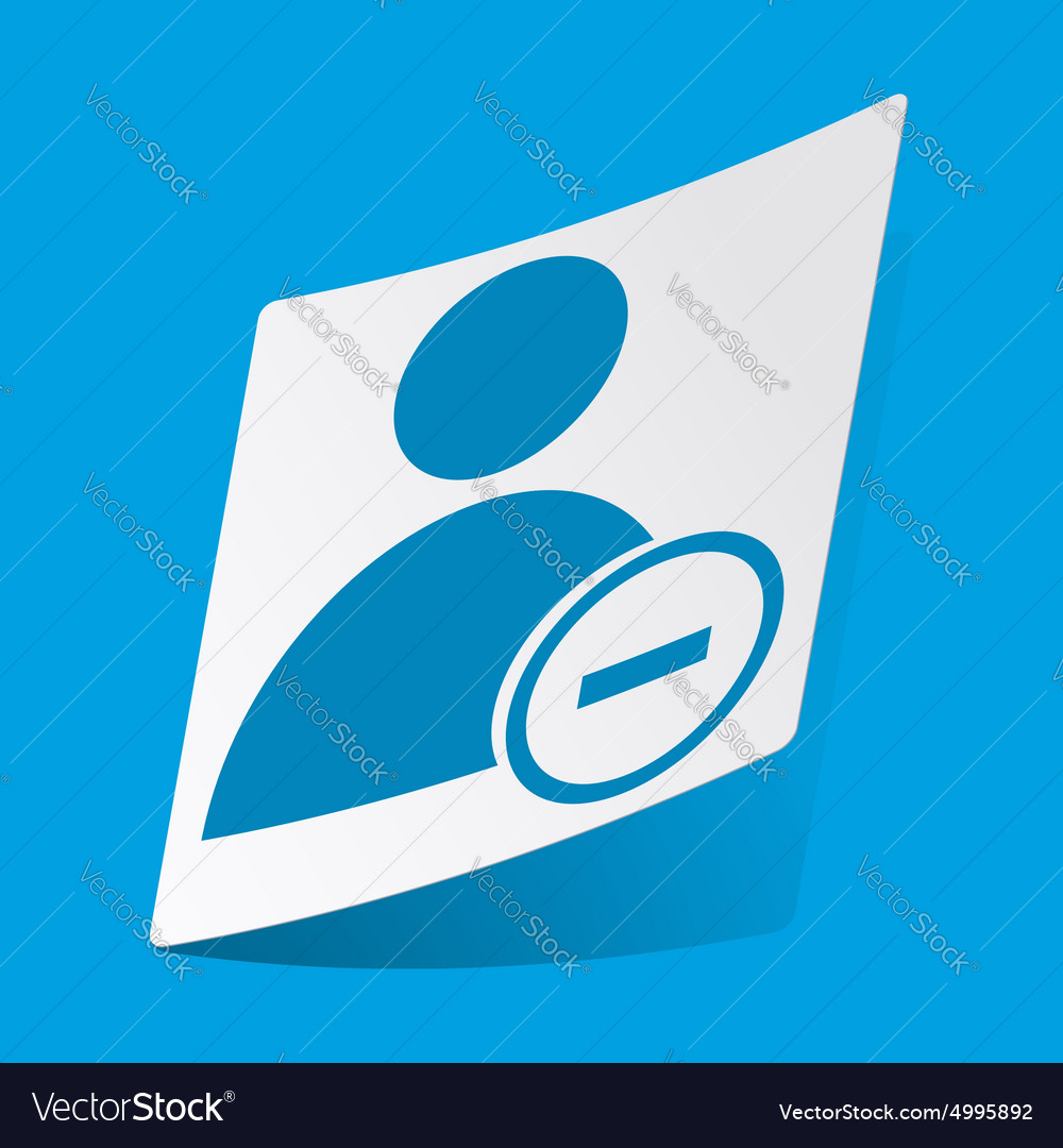 Remove user sticker Royalty Free Vector Image - VectorStock