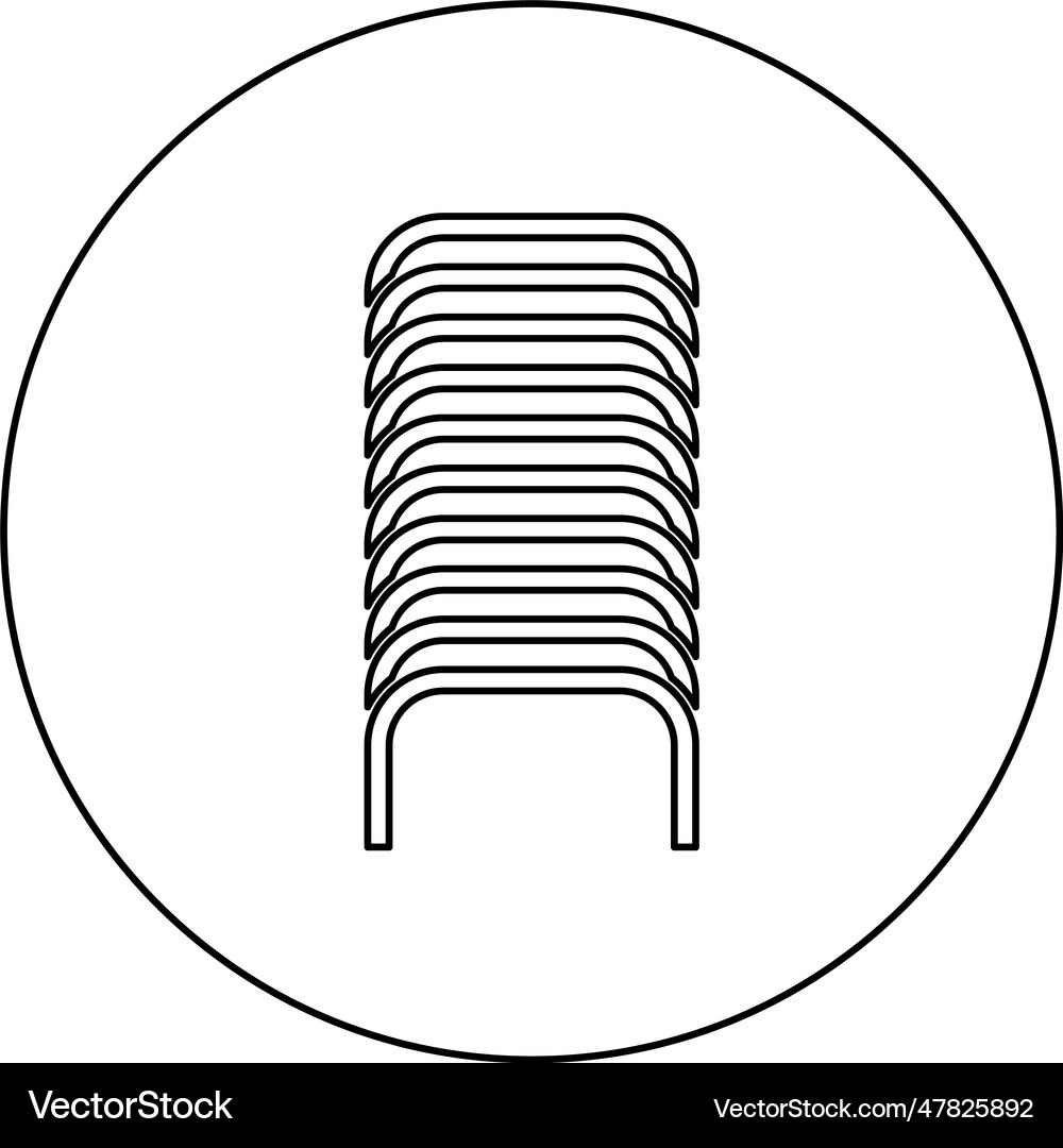 Staples fastener pin icon in circle round black Vector Image