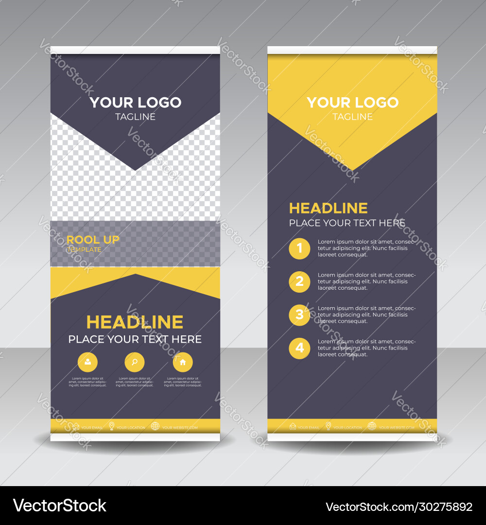 Vertical signboard advertising brochure flyer Vector Image