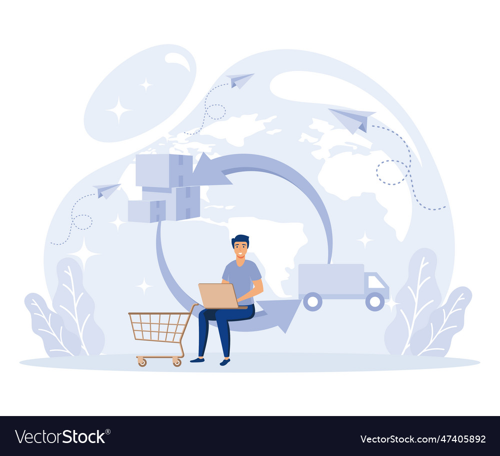 Warehouse modern technology concept handling Vector Image Warehouse modern technology concept handling Vector Image