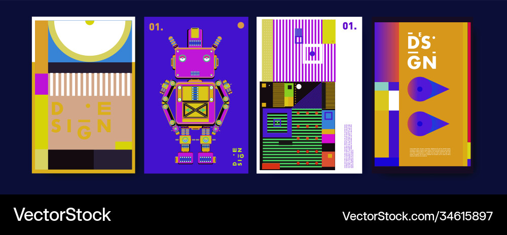 Abstract design collage background banner poster Vector Image