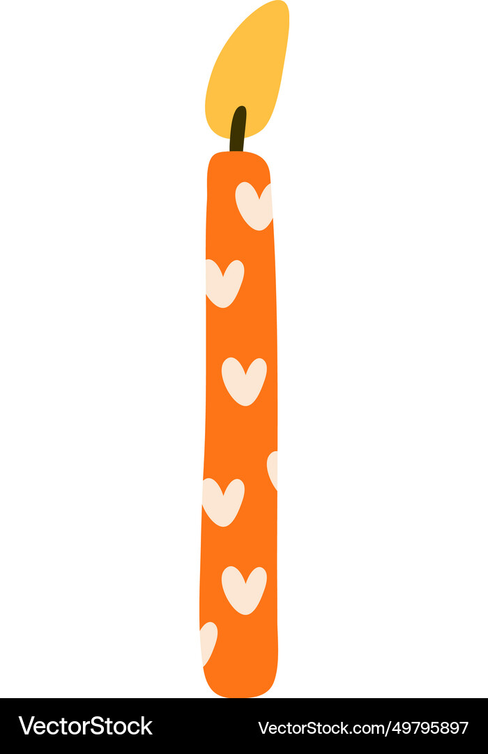 Candle for birthday cake Royalty Free Vector Image