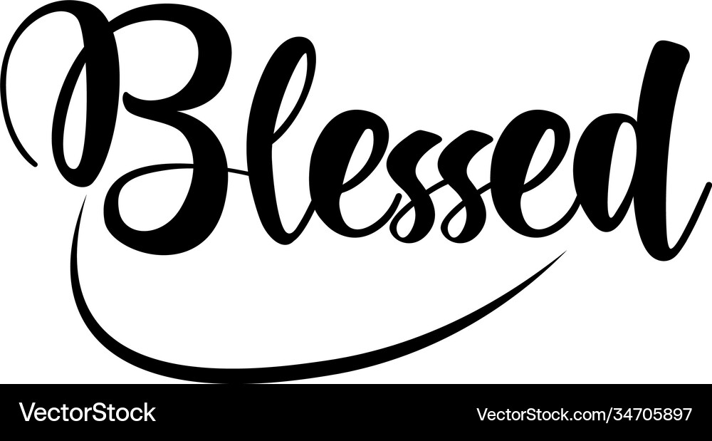 Christian quote on hope - blessed Royalty Free Vector Image