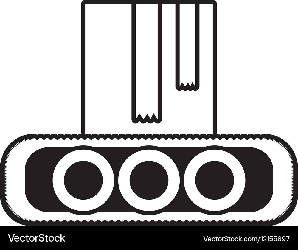 Conveyor cardboard boxes production industry Vector Image