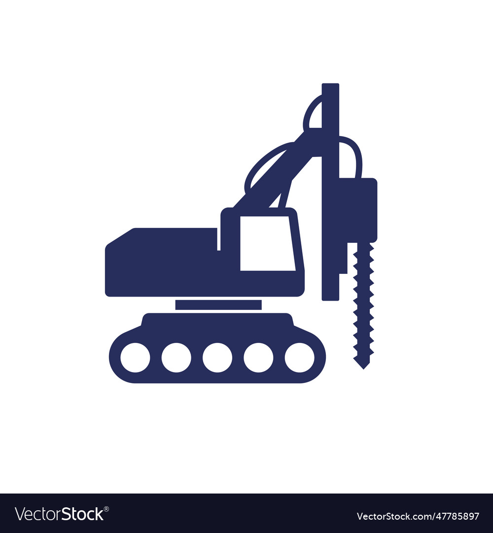 Drill machine icon construction machinery Vector Image