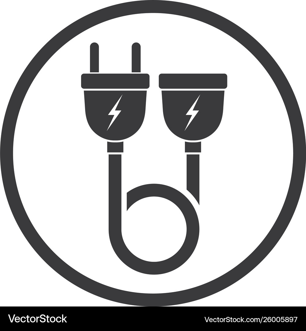 Electric socket plug Royalty Free Vector Image