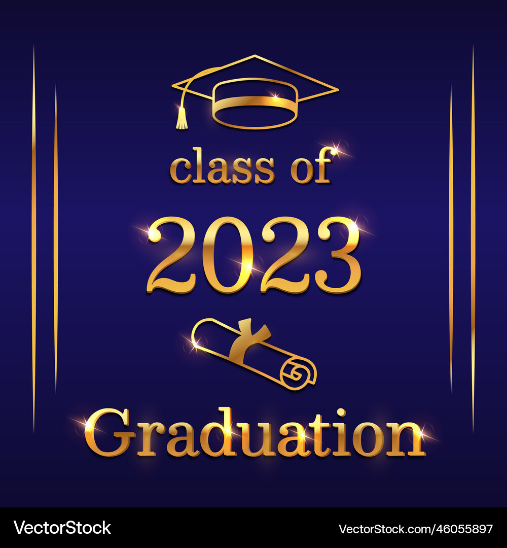Elegant Graduation Celebration Royalty Free Vector Image