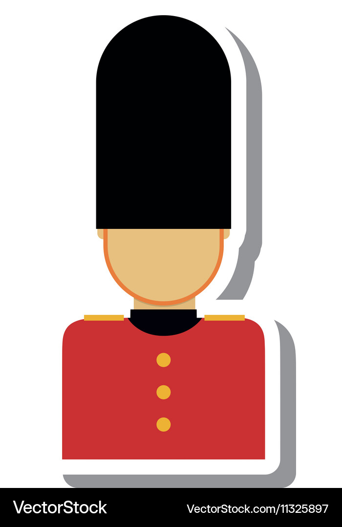 England soldier isolated icon Royalty Free Vector Image