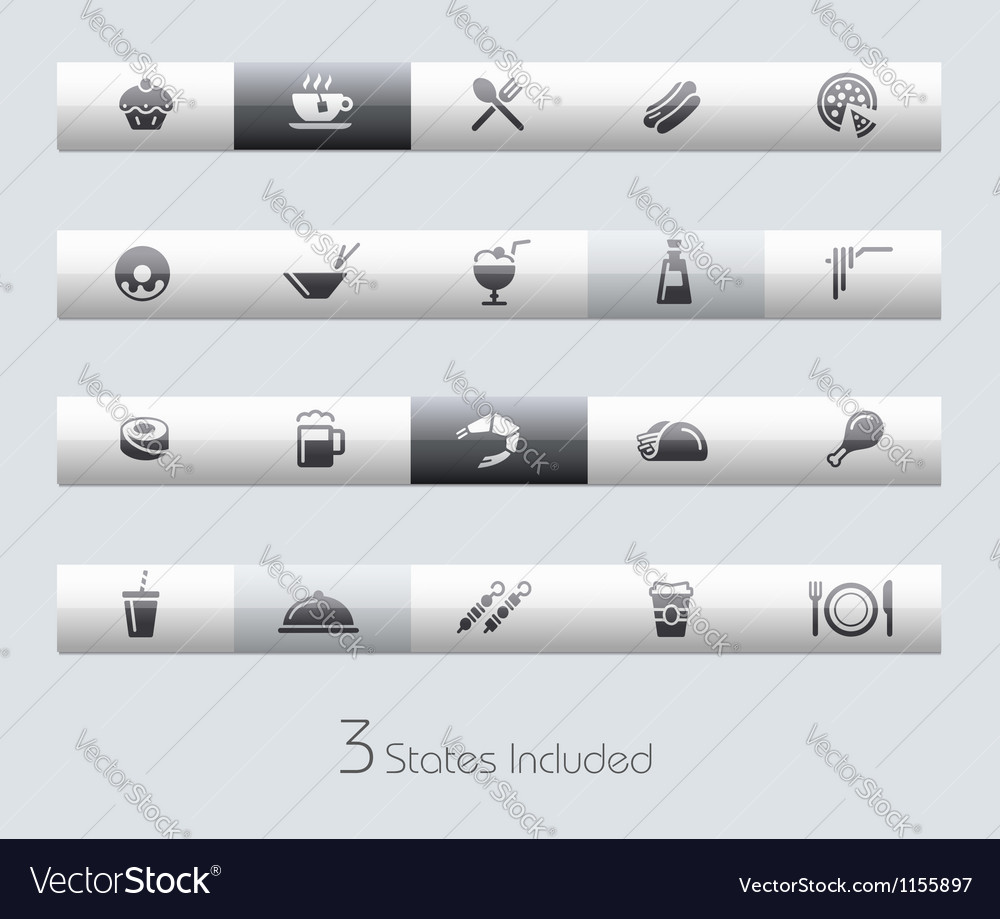 Food 2 classic bar series Royalty Free Vector Image