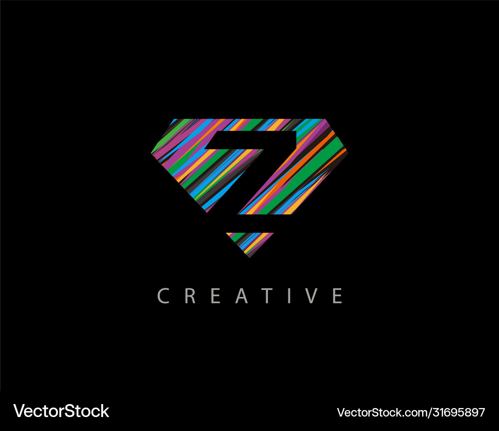 Letter z abstract diamond logo creative Royalty Free Vector