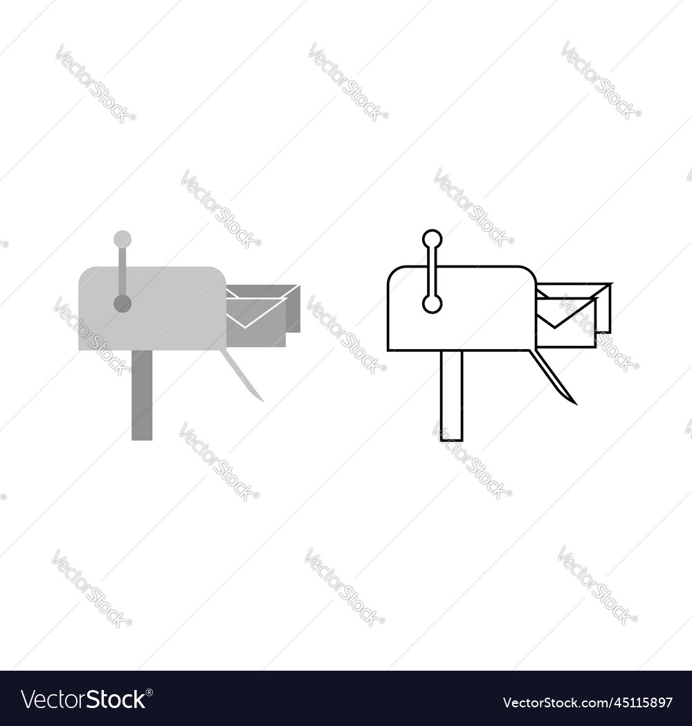 Mailbox icon isolated on white background Vector Image