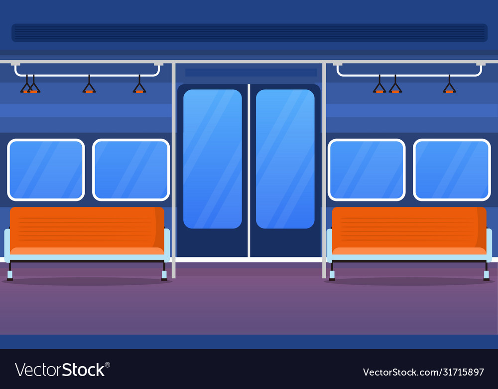 Railway public transport commuter metro train Vector Image Railway public transport commuter metro train Vector Image