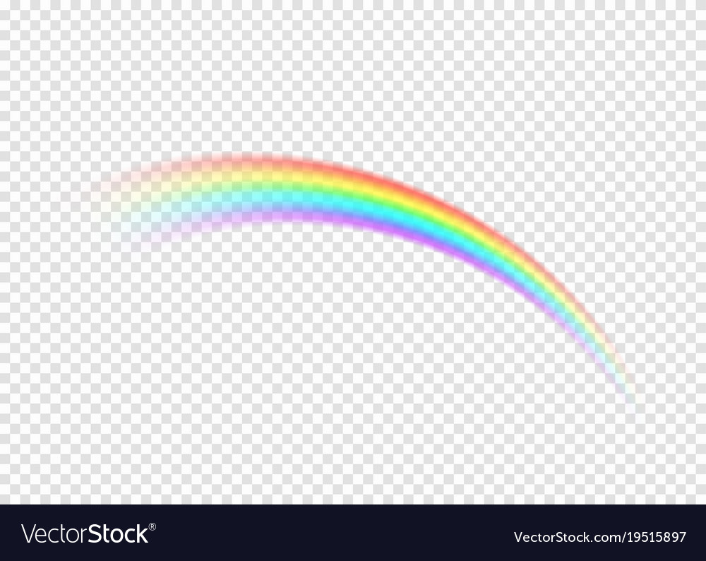 Rainbow with limpid section edge isolated on Vector Image