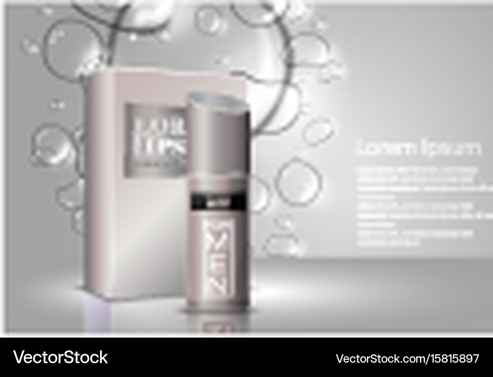 Realistic cosmetic bottles with package box Vector Image