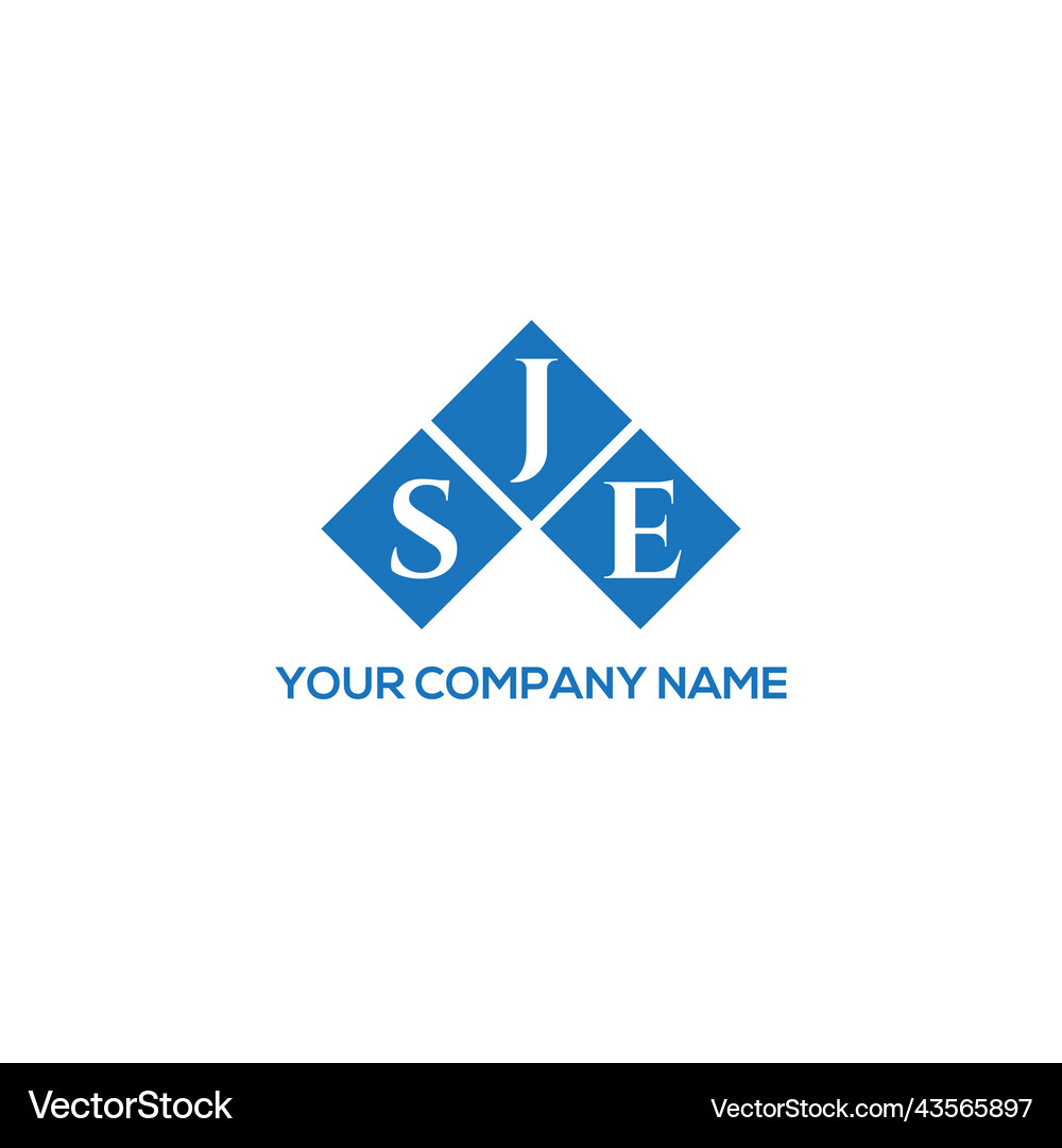 Sje letter logo design on white background Vector Image
