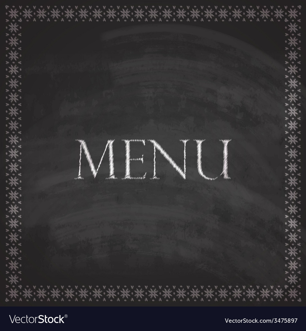 Vintage with restaurant menu design on blackboard Vector Image