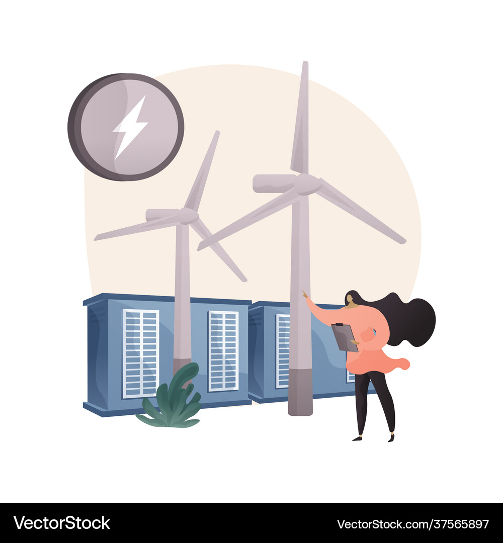 Wind power abstract concept Royalty Free Vector Image