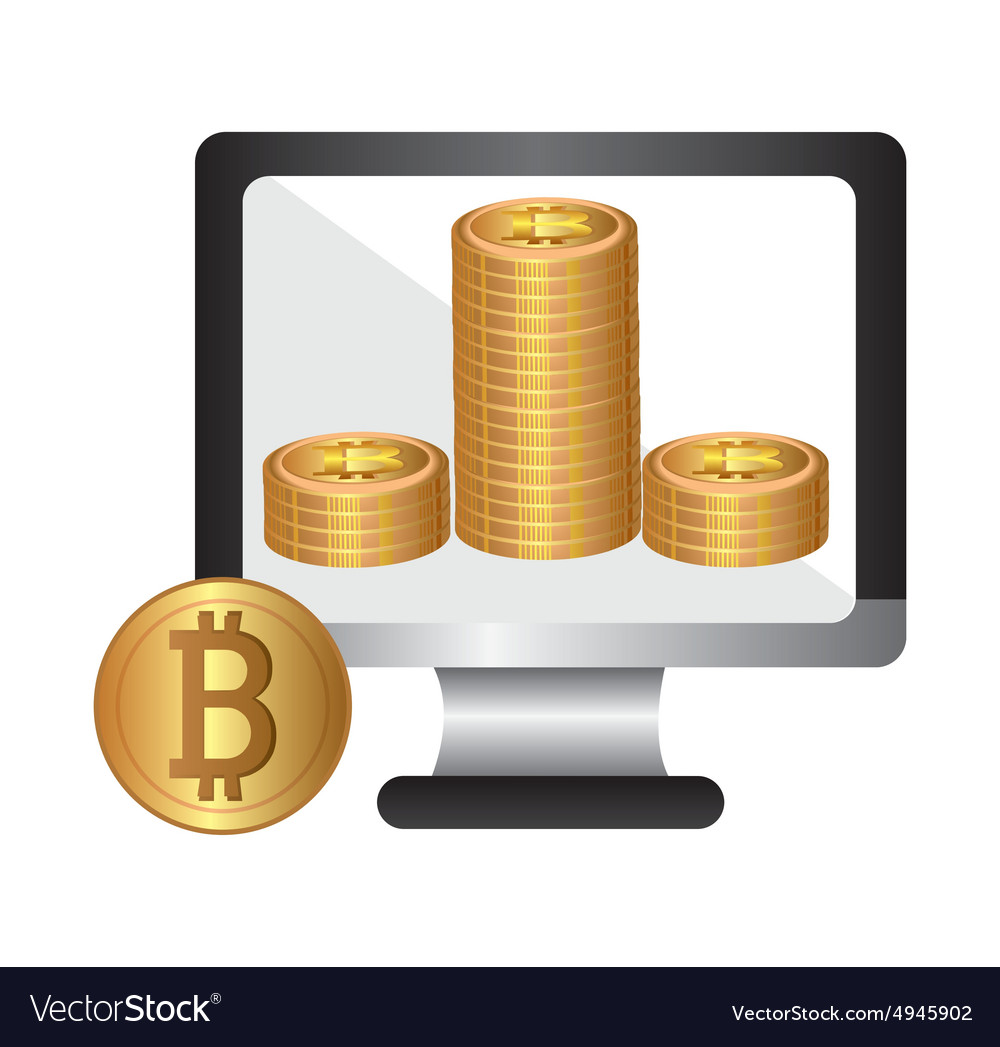 Bitcoins design Royalty Free Vector Image - VectorStock