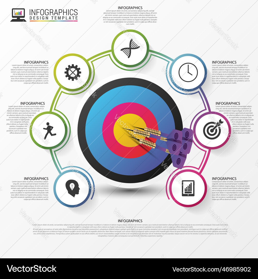 Business target marketing concept infographics Vector Image