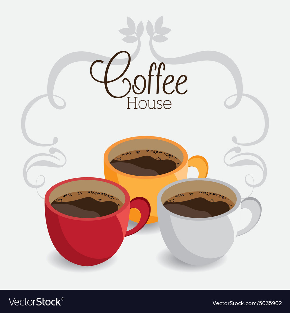 Coffee time design Royalty Free Vector Image - VectorStock