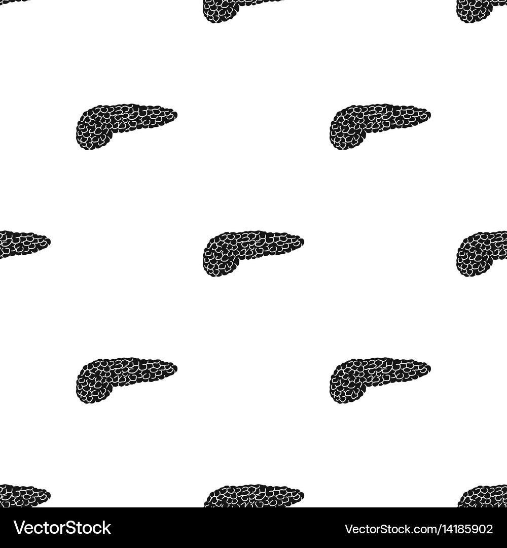 Human pancreas icon in black style isolated Vector Image