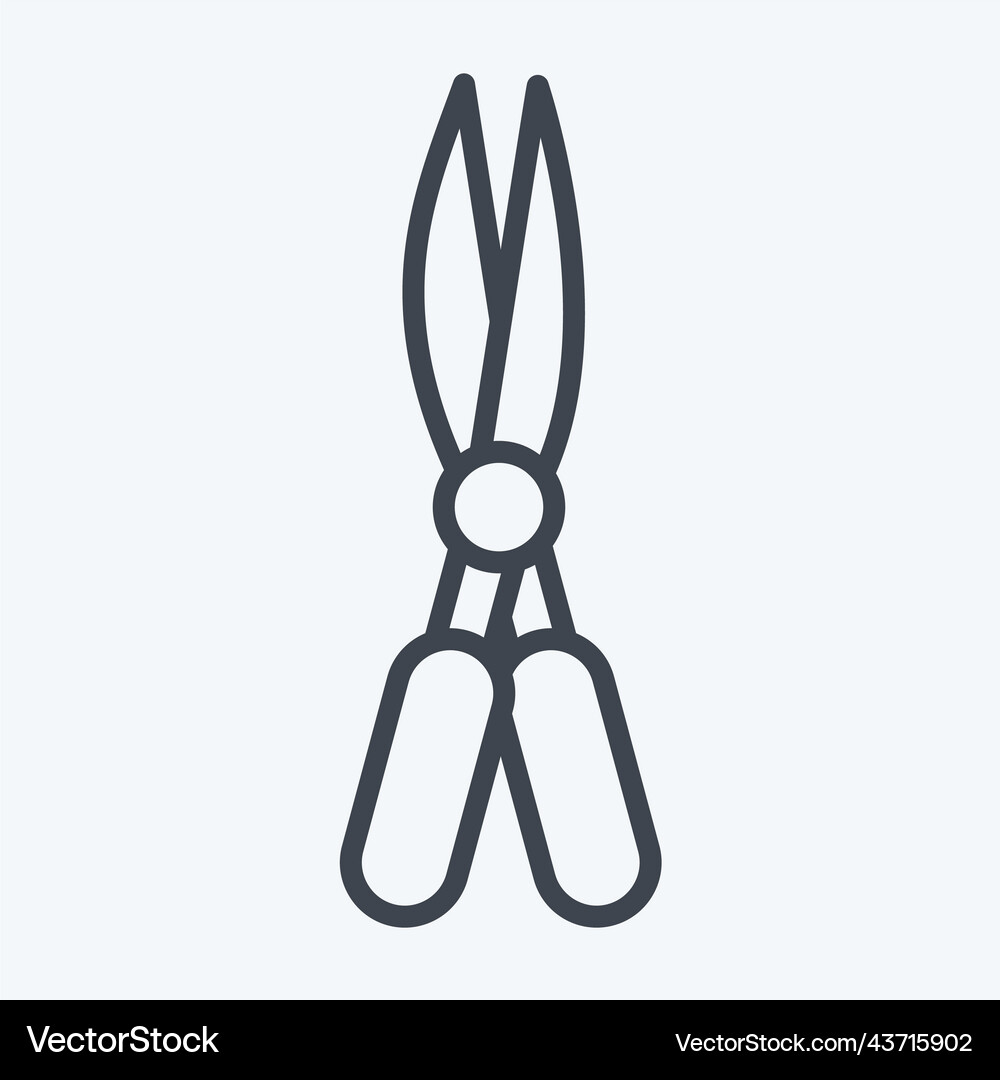 Icon garden scissors suitable for garden symbol Vector Image