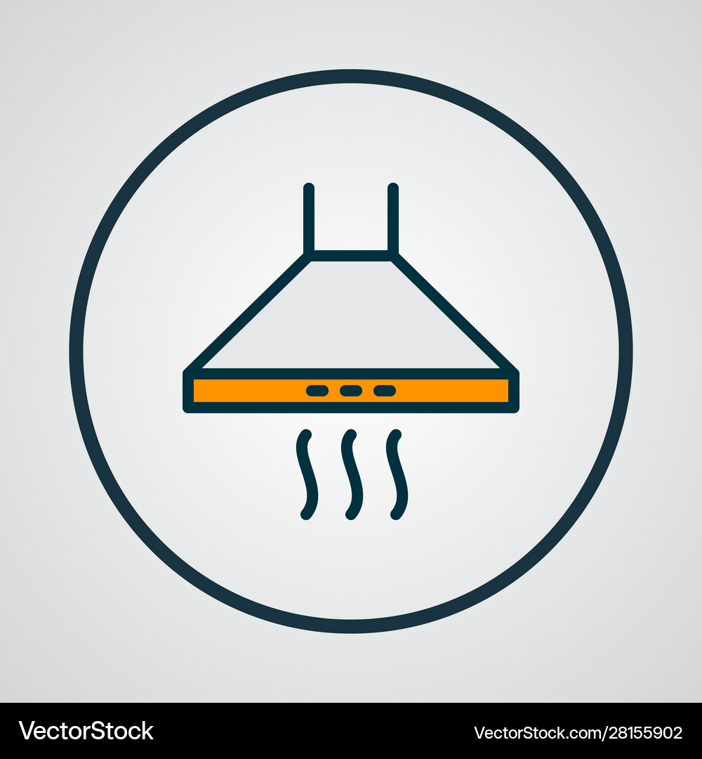 Kitchen hood icon colored line symbol premium Vector Image