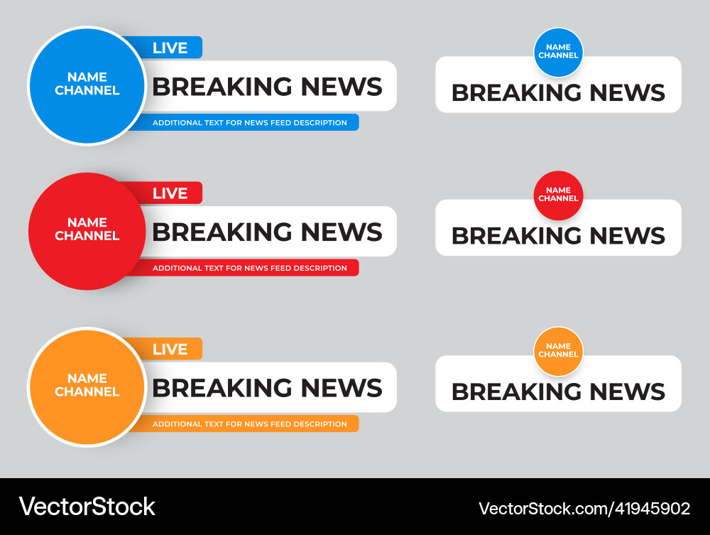 Lower third of the screen for titles Royalty Free Vector
