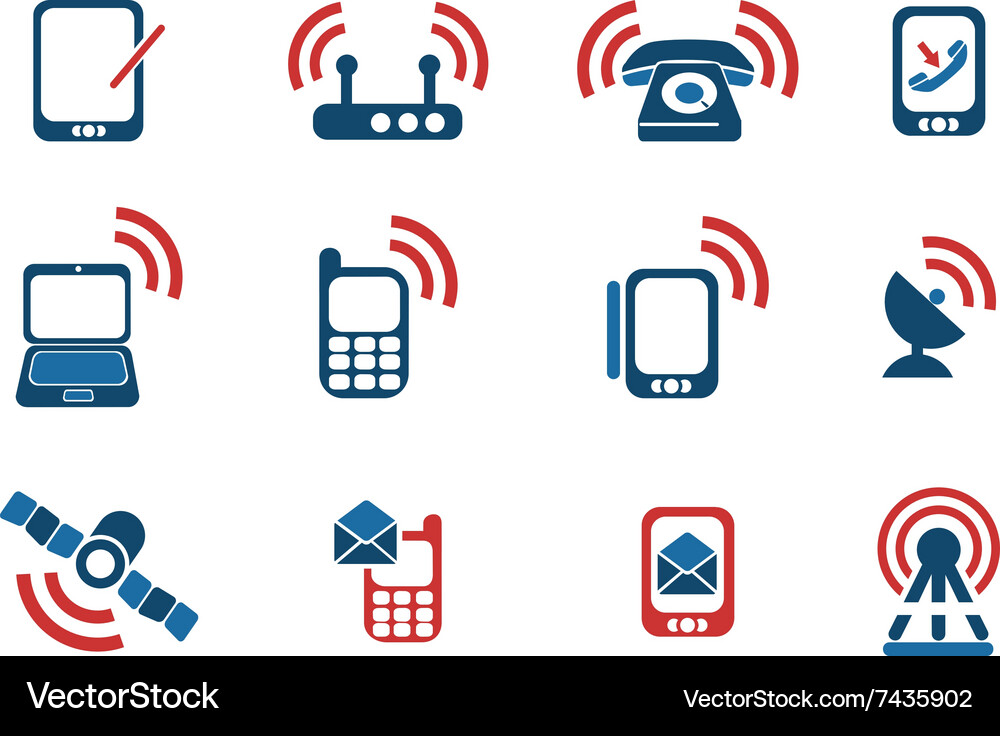 Mobile icons Royalty Free Vector Image - VectorStock