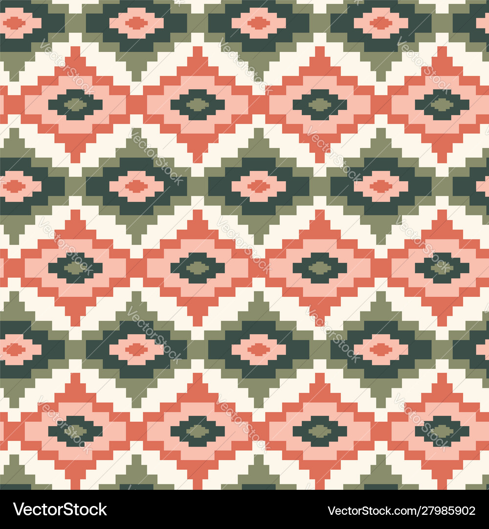Pastel colored tribal geometric seamless Vector Image