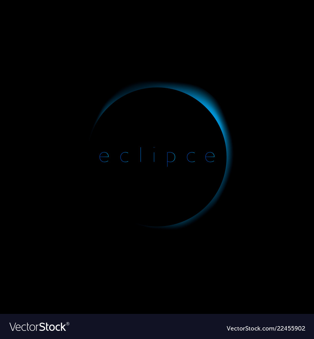Solar eclipse blue Royalty Free Vector Image - VectorStock