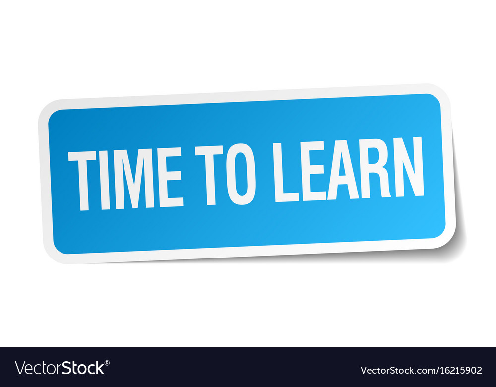 Time to learn Royalty Free Vector Image - VectorStock