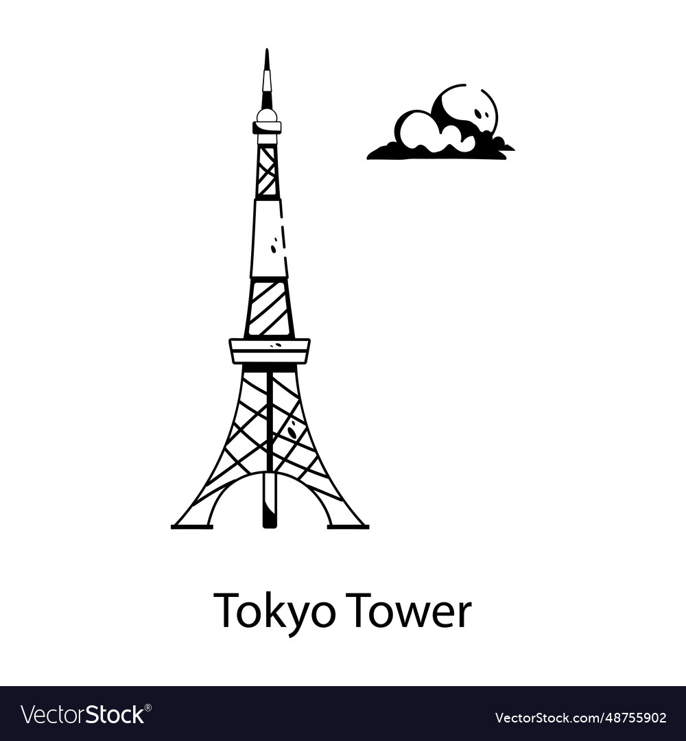 Tokyo tower Royalty Free Vector Image - VectorStock