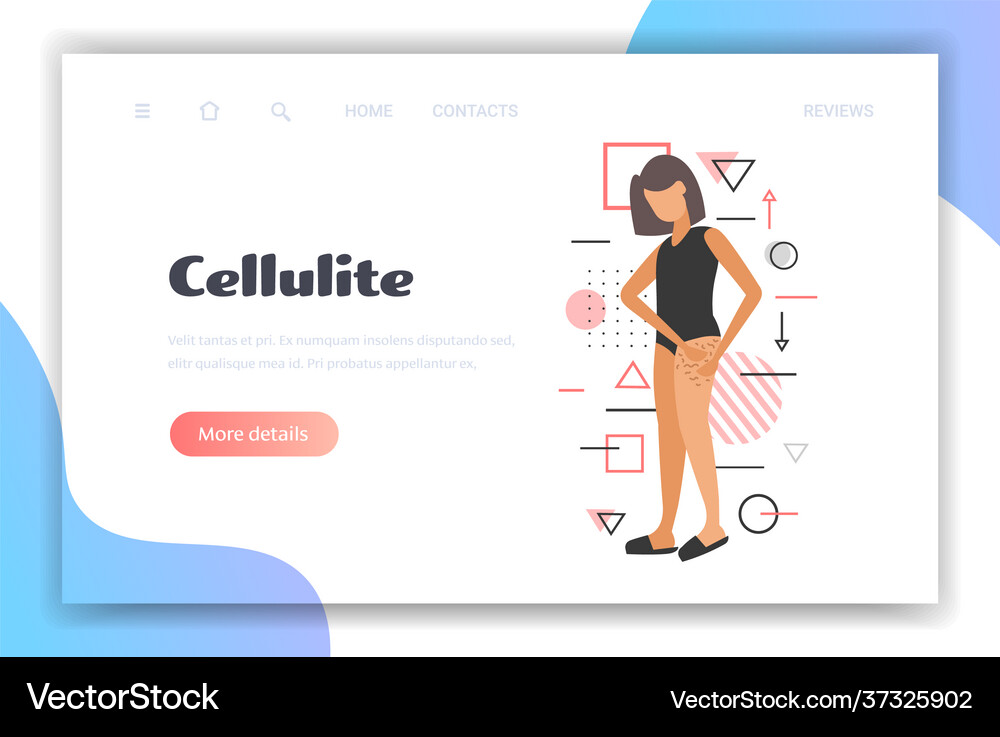 Woman testing skin presence stretch marks Vector Image