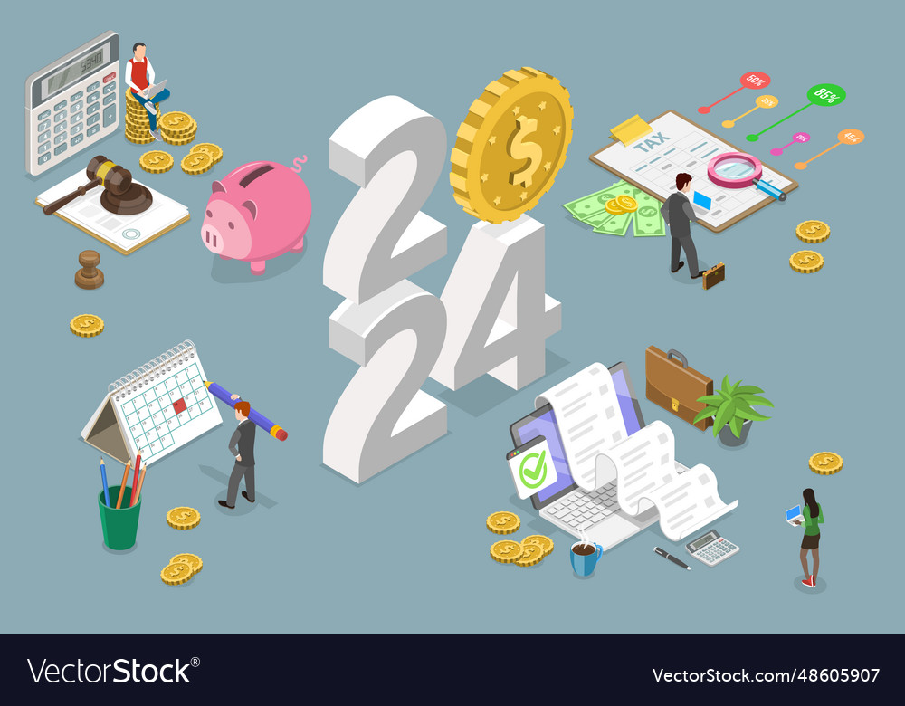 3d isometric flat conceptual Royalty Free Vector Image