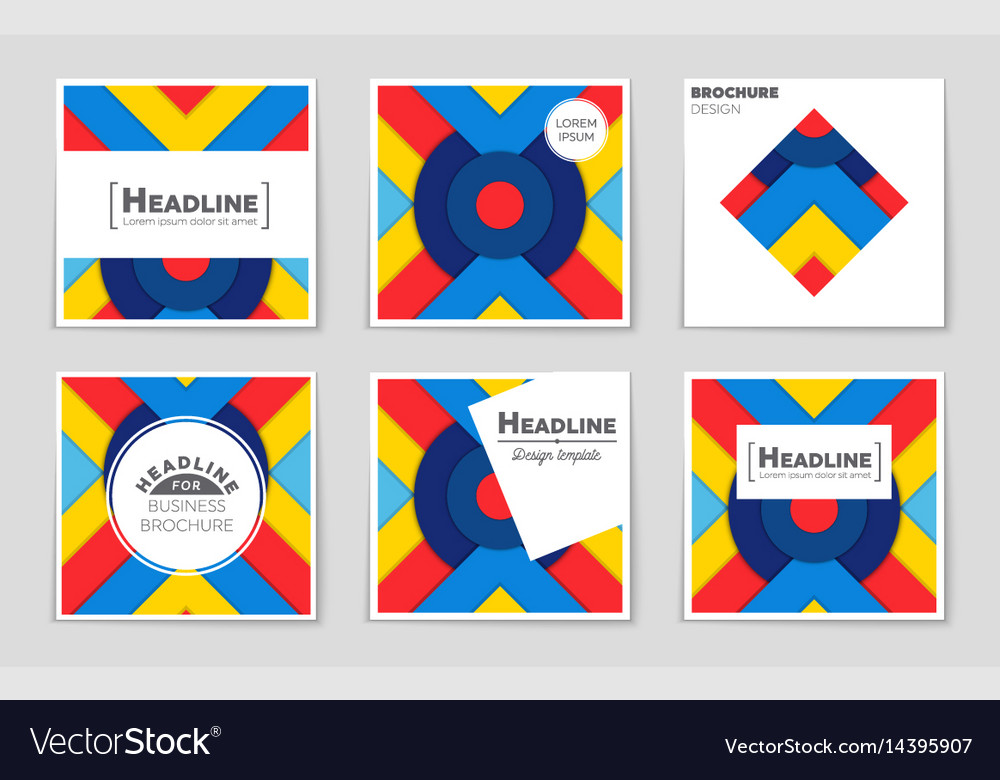 Abstract layout background set for art Royalty Free Vector