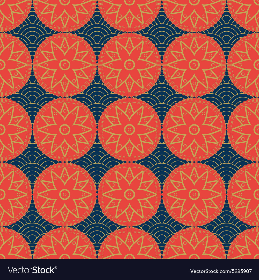 Asian seamless pattern Royalty Free Vector Image