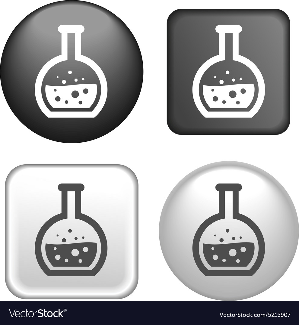 Button kolba Royalty Free Vector Image - VectorStock