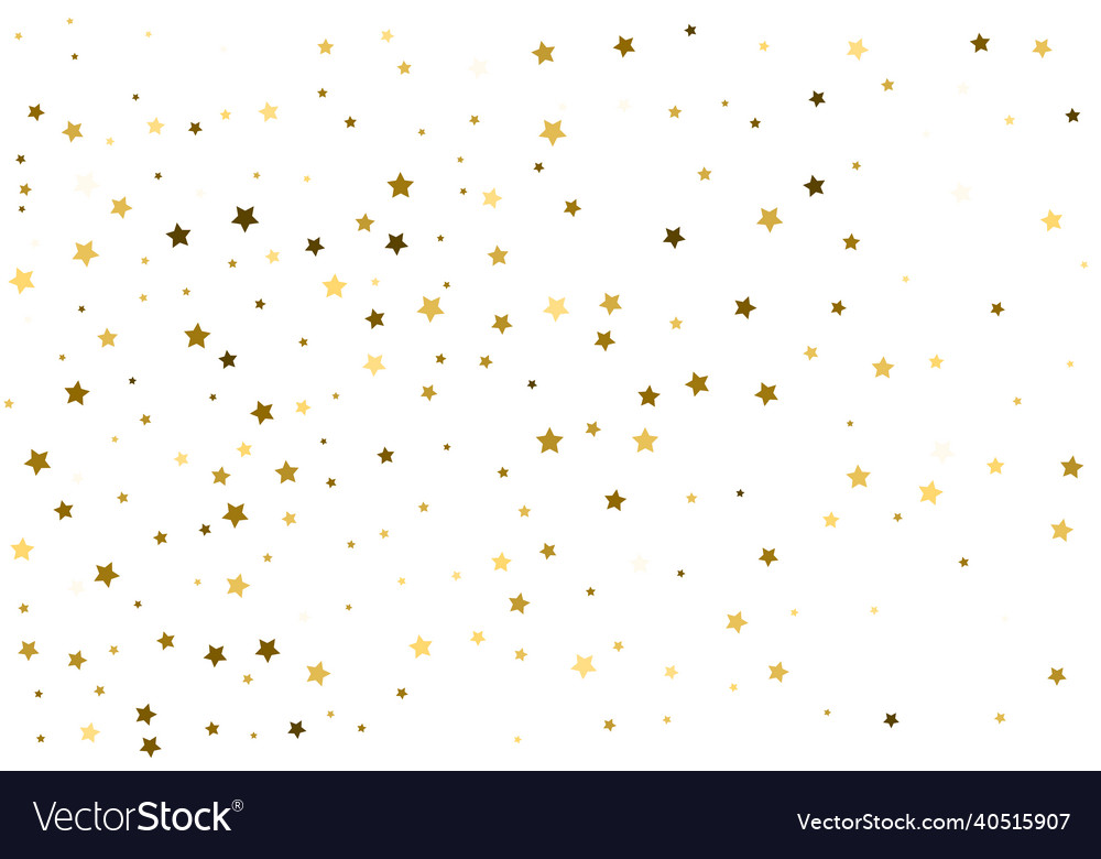 Christmas digital paper with gold stars golden Vector Image
